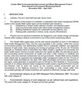 Semi-Annual Environmental Monitoring Report – Greater Malé ...