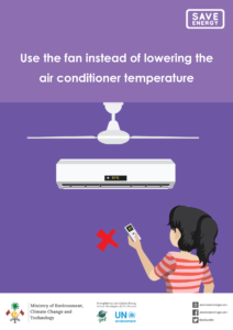 Poster: Use The Fan Instead Of Lowering The Air Conditioner Temperature ...